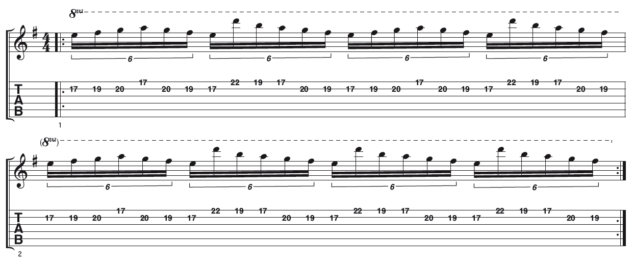 Paul Gilbert S High 3 Notes Per String Lick Musicradar